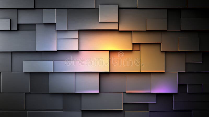 Illuminated Square Wall Design, a Captivating Interplay of Light and ...
