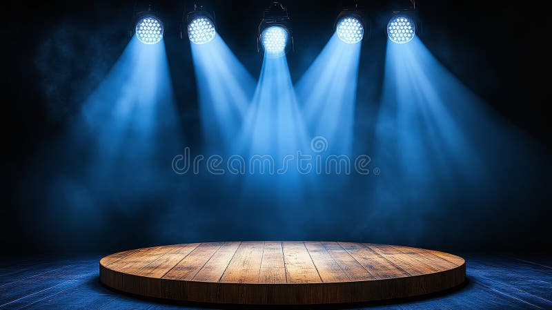 Illuminated Stage Platform Spotlight Stage Performance Presentation ...
