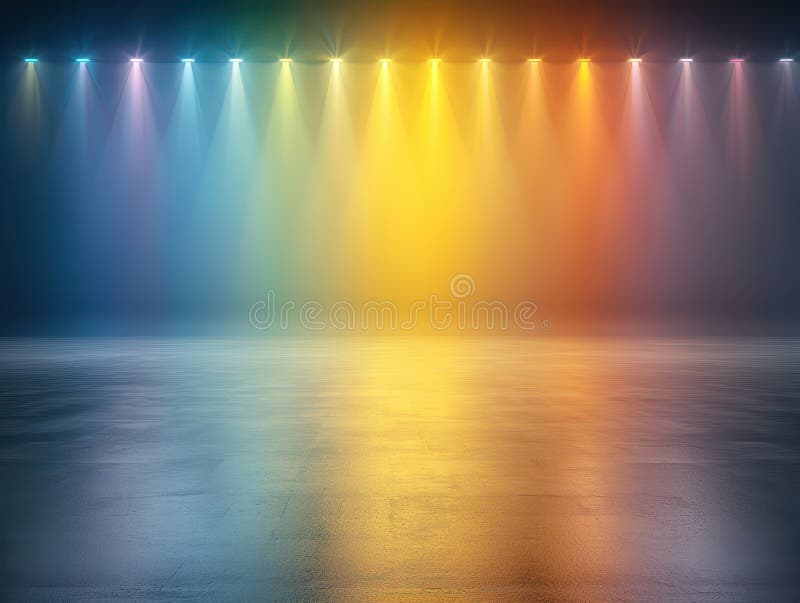 Illuminated Stage with Professional Lighting and Floor Setup for ...