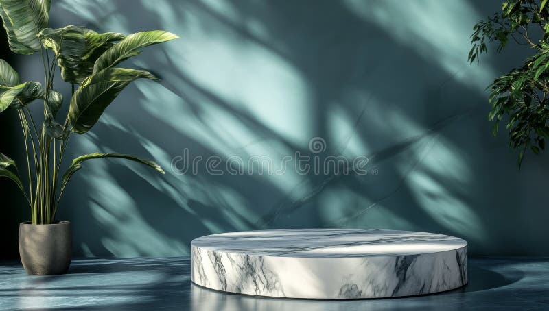 Illuminated Stage Setup in a Modern Studio Presents an Image Display ...