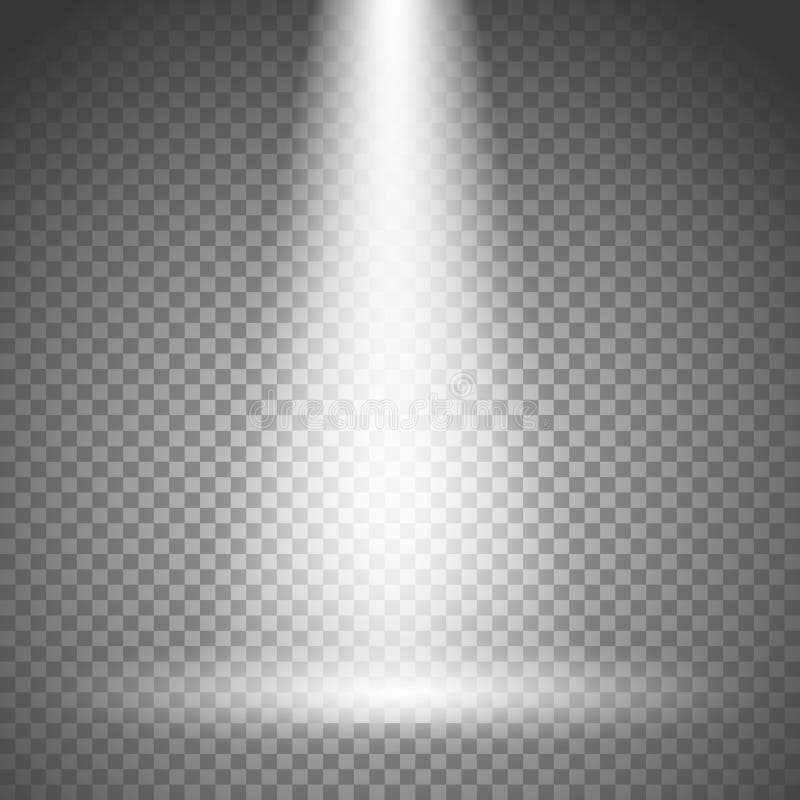 Illuminated Stage with Spotlight on Transparent Stock Vector ...