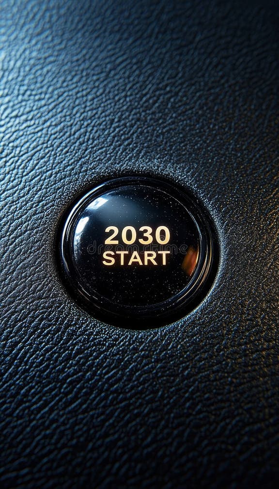 Illuminated Start Engine Button for Future Activation with Bright Hopes ...