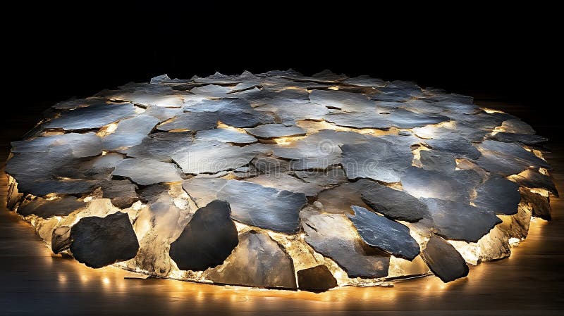 Illuminated Stone Sculpture Circular Arrangement Stock Photos - Free ...