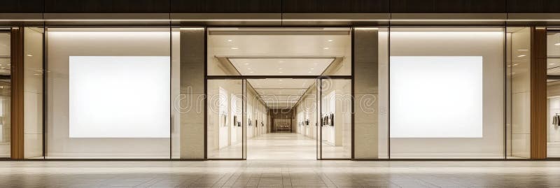 Illuminated Storefront Advertising Panels with Digital Display in ...