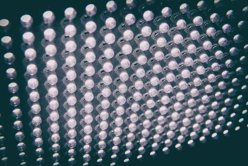 Illuminated Stretch of LED Lights Stock Image - Image of brightly, bulb ...