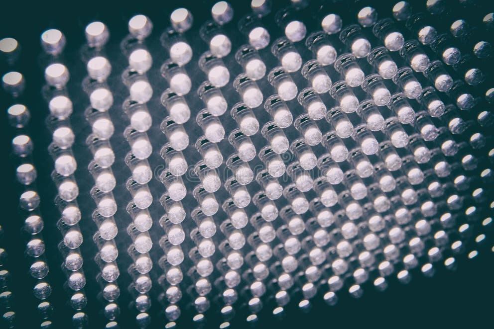 Illuminated Stretch of LED Lights Stock Image - Image of brightly, bulb ...