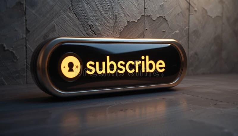 Illuminated Subscribe Button for Channel Promotion and Online ...