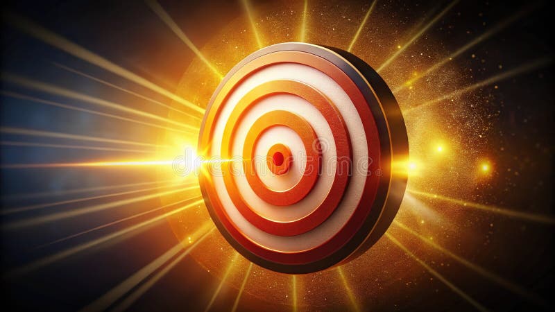 Illuminated Target Achieving Your Goals and Celebrating Success a ...