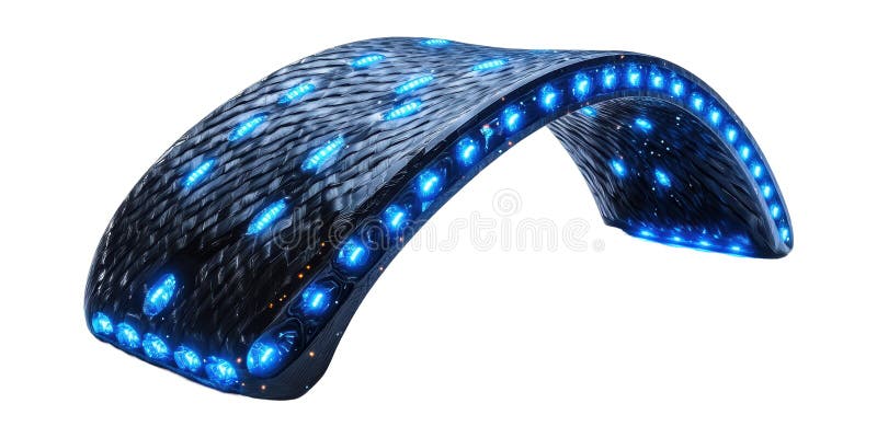 Illuminated Tech Arc Isolated on Transparent Background. Stock Image ...