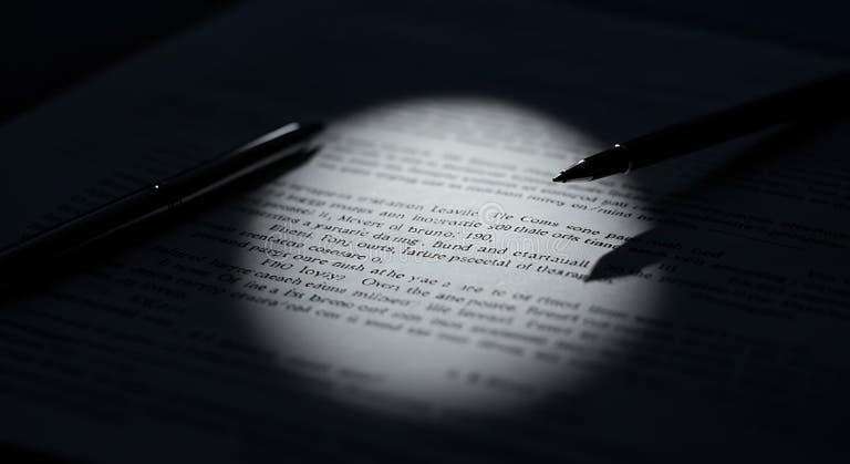 Illuminated Text with Pens, Highlighting the Written Word - Generated ...