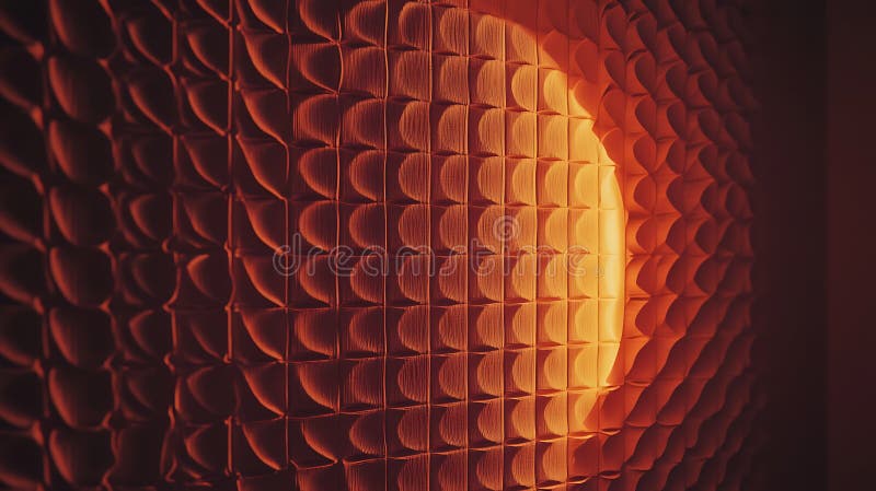 Illuminated Textured Orange Panel Abstract Design Stock Image - Image ...