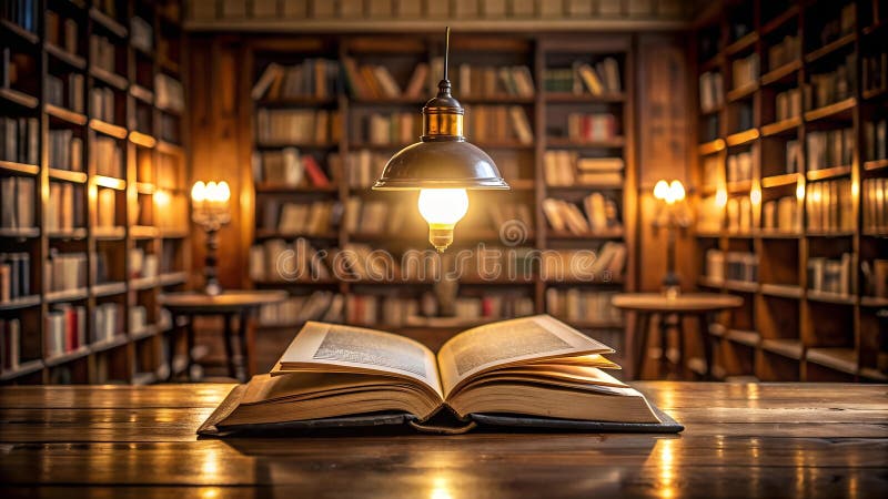 Illuminated Tome a Beacon of Knowledge in the Grand Library Generative ...