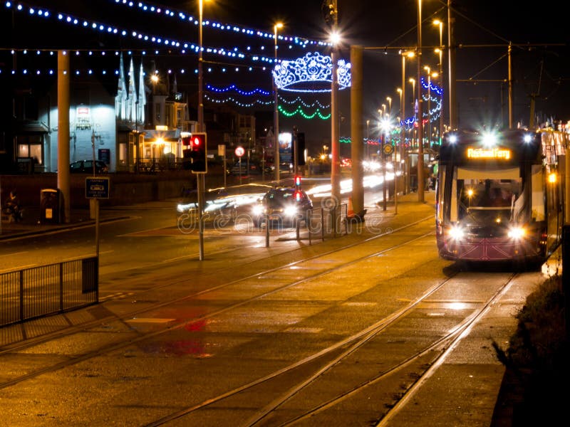 Illuminated trams editorial image. Image of long, illuminated - 47651530