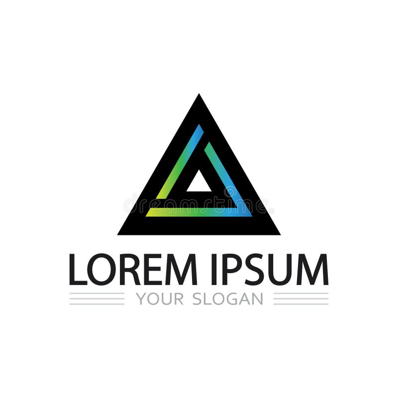 Illuminated Triangle Vector Logo with Prismatic Spectrum Color ...