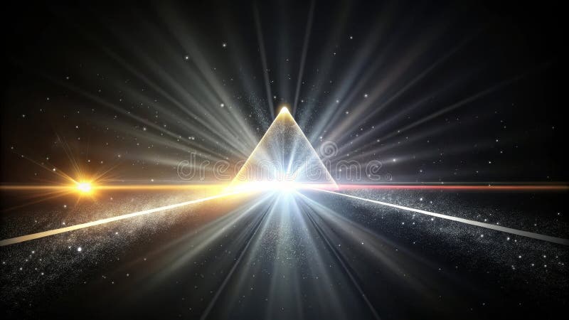 Illuminated Triangular Pathway To a Radiant Celestial Event Horizon ...