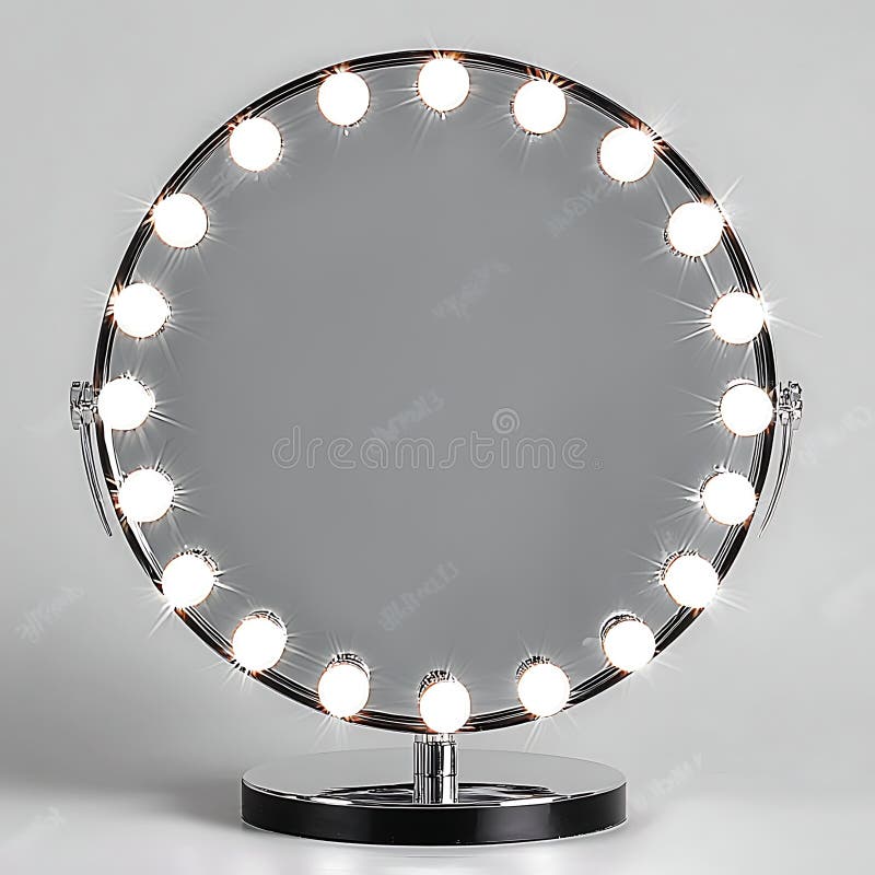 Illuminated Vanity Mirror with Bright Lights and Reflective Surface ...