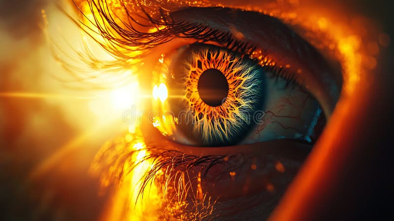 Illuminated Vision Capturing the Ethereal Beauty of an Eye Surrounded ...