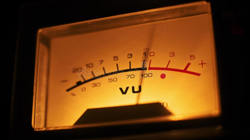 Illuminated VU Meter Needle in Motion Stock Video - Video of device ...