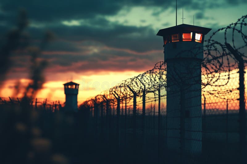 Illuminated Watchtowers and Razor Wire Create Imposing Security at ...