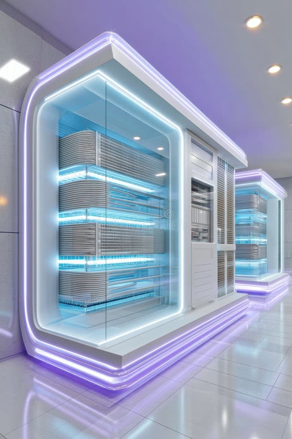 Illuminated White and Blue Display Case Emphasizing the Importance of ...