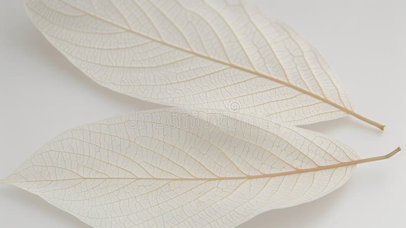 Illuminated White Tree Leaf Skeleton Texture Background Close Up with ...