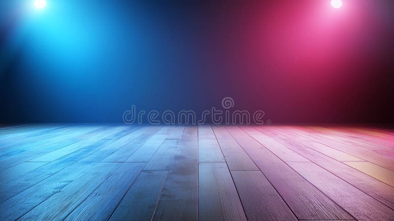 Illuminated Wooden Floor Texture Spotlight on Design and Material Stock ...
