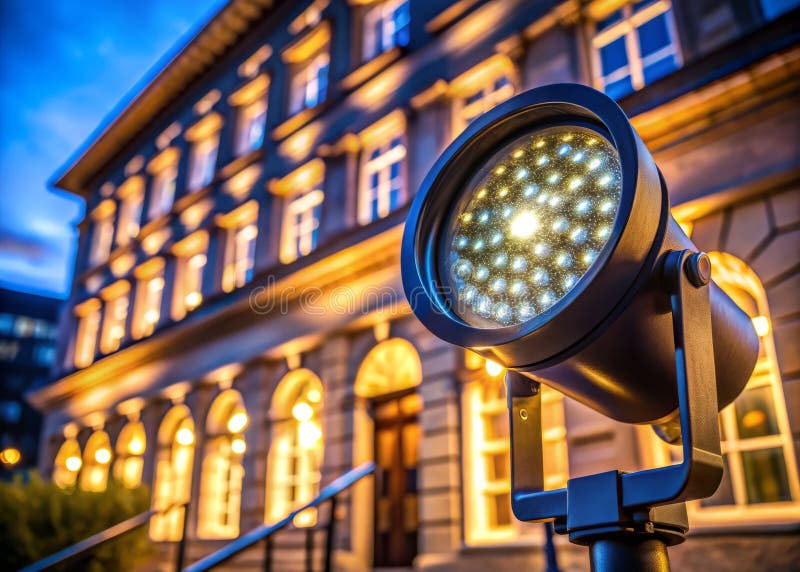 Illuminating Architecture Detailed CloseUp of Modern Building ...