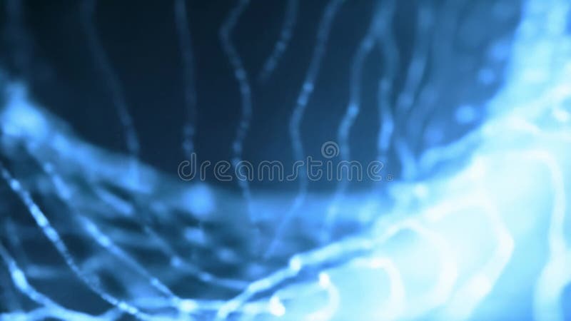 Captivating Blue Light Patterns Dancing Across a Dark Background during ...