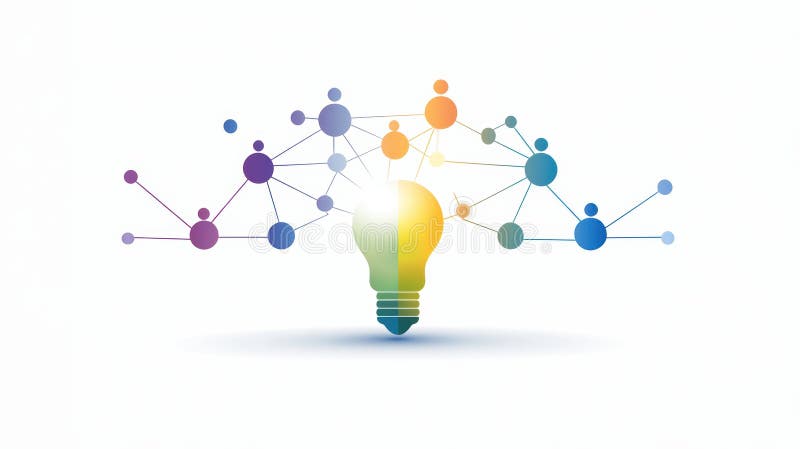 Illuminating Collaboration, a Light Bulb with Network of People ...