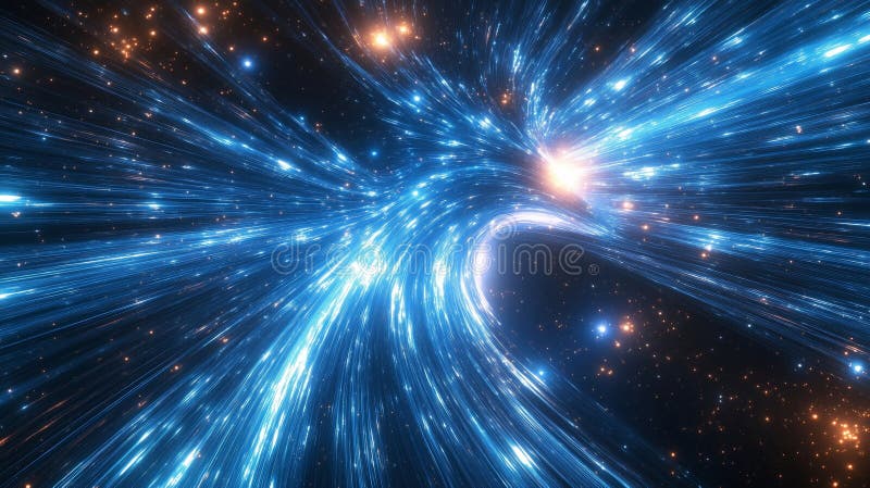 Illuminating Cosmic Motion through the Depths of Space Stock Image ...