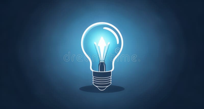 Illuminating Idea - a Single Light Bulb Moment Stock Illustration ...