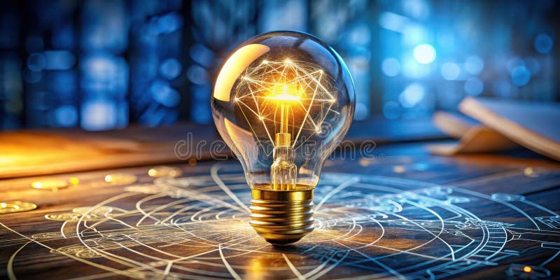 Illuminating Ideas a Glowing Bulb on a Complex Network Design ...