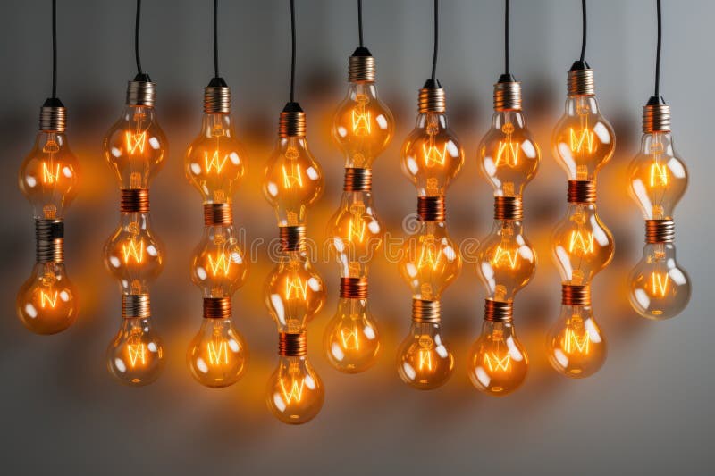 Illuminating Ideas: Lamps Symbolizing Creativity in Flat Layout ...