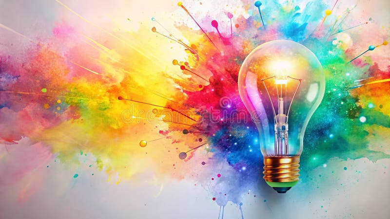 Illuminating Ideas a Vibrant Explosion of Color and Light Symbolizes ...