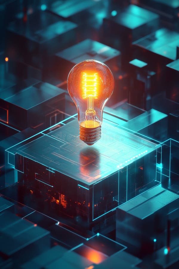 Illuminating Innovation: Futuristic Tech Design Stock Illustration ...