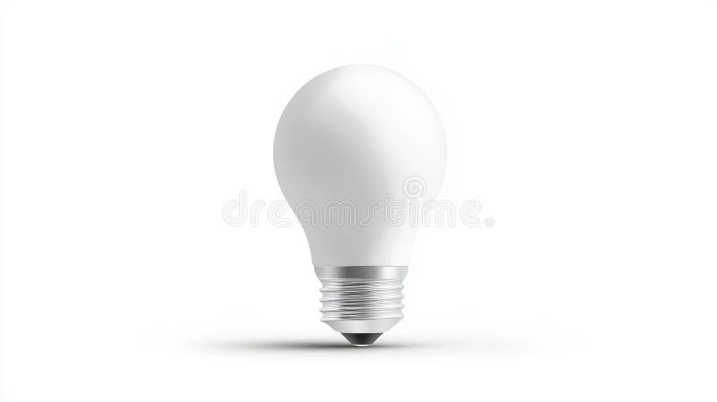 Illuminating Innovation Single Light Bulb on White Background ...