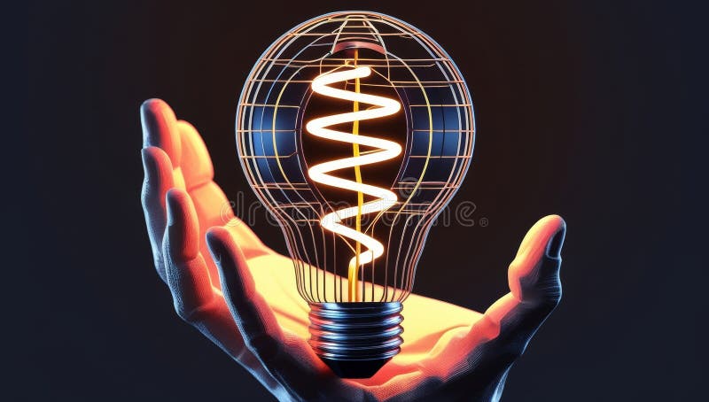 Illuminating Innovative Ideas Symbolized by the Lightbulb Held Gently ...