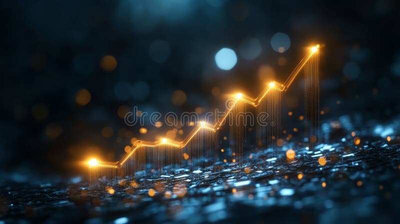 Illuminating Insights, a Graph on Dark Background Revealing Data Trends ...
