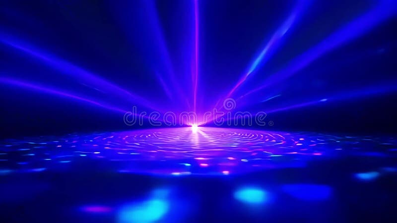 Illuminating Laser Beams Scan Over a Patterned Surface with Blue Lights ...