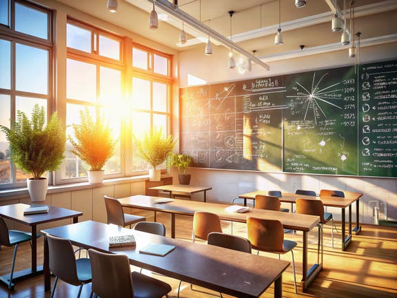 Illuminating Math Concepts a Bright Classroom Displays Essential ...