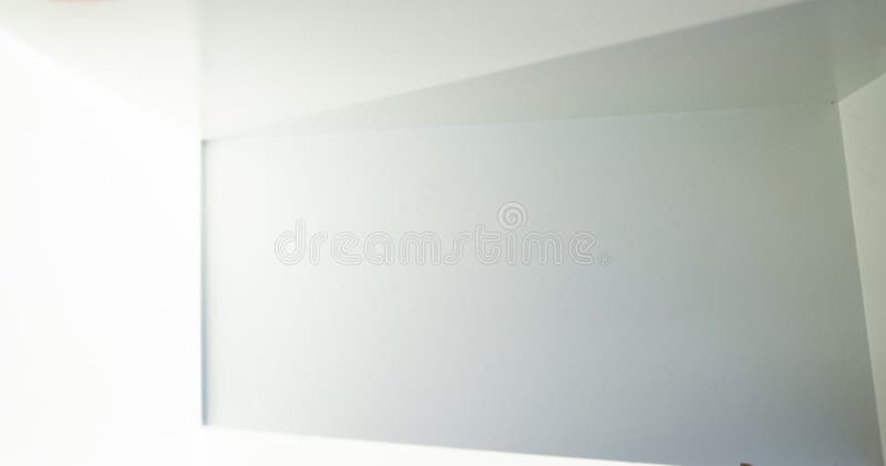 Illuminating Natural Light and Shadows in a White Room with Empty Space ...