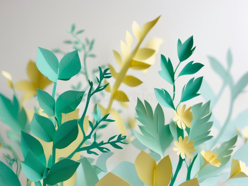 Illuminating Nature Layered Paper Art of Growth and Light Stock Photo ...