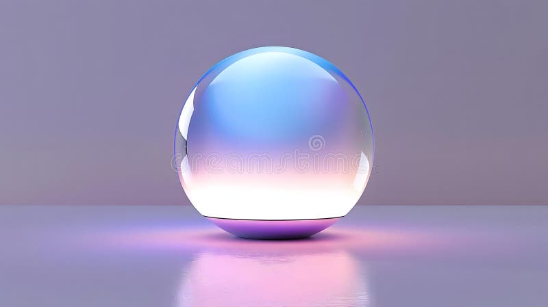 Illuminating Orb, a Sphere of Light Displays Gradient Colors, Ambient ...