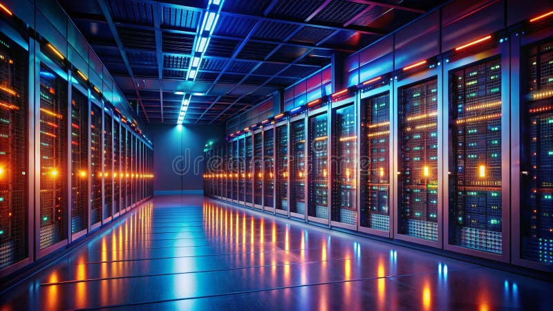 Illuminating the Past a Glimpse into a Vintage Data Centers NightTime ...