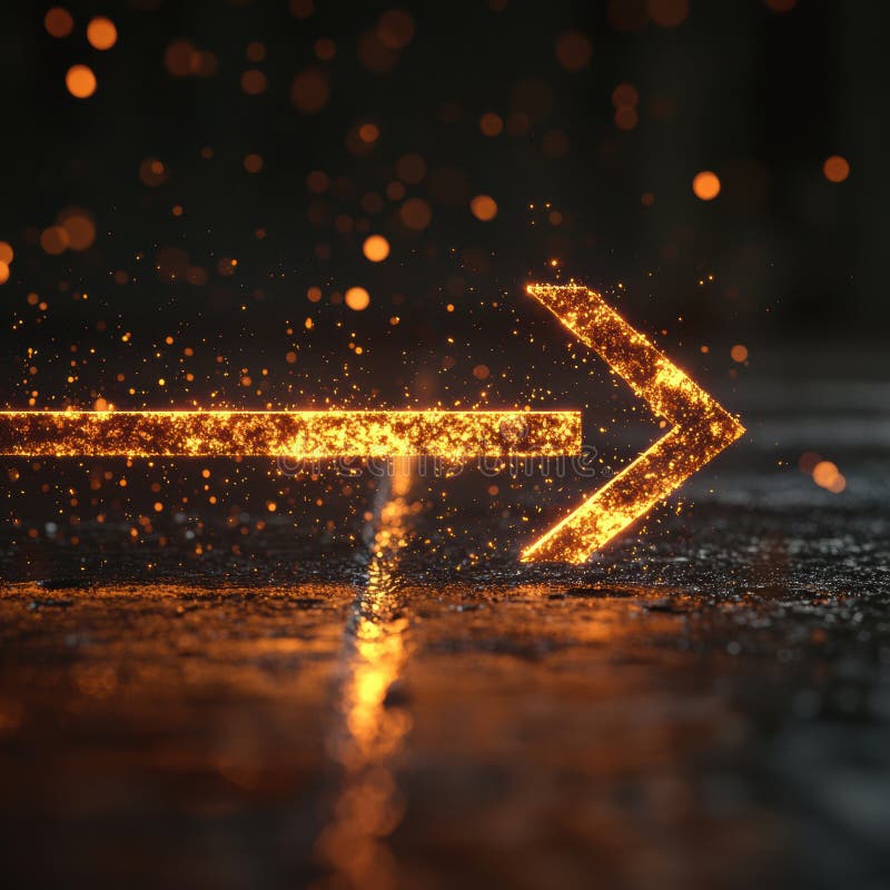 Illuminating the Path: a Grounded Yellow Arrow Symbolizing Quantum ...