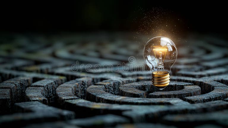 Illuminating the Path: a Shining Light Bulb Symbolizing Knowledge and ...