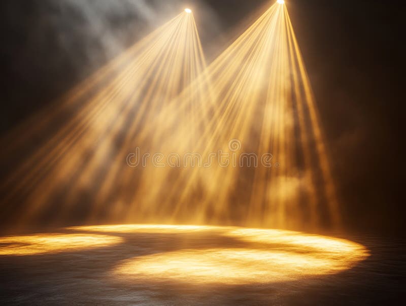 Illuminating Stage Lights Creating a Dramatic Spotlight Effect Stock ...