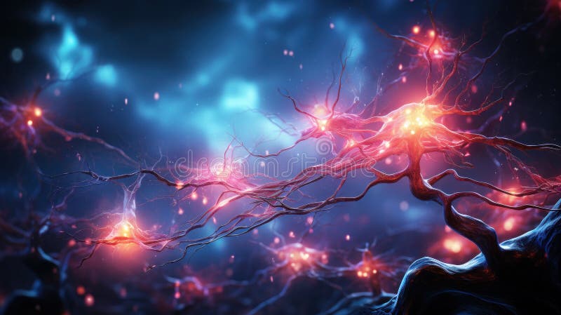 Illuminating Synapses: Neural Connections in Action Stock Illustration ...