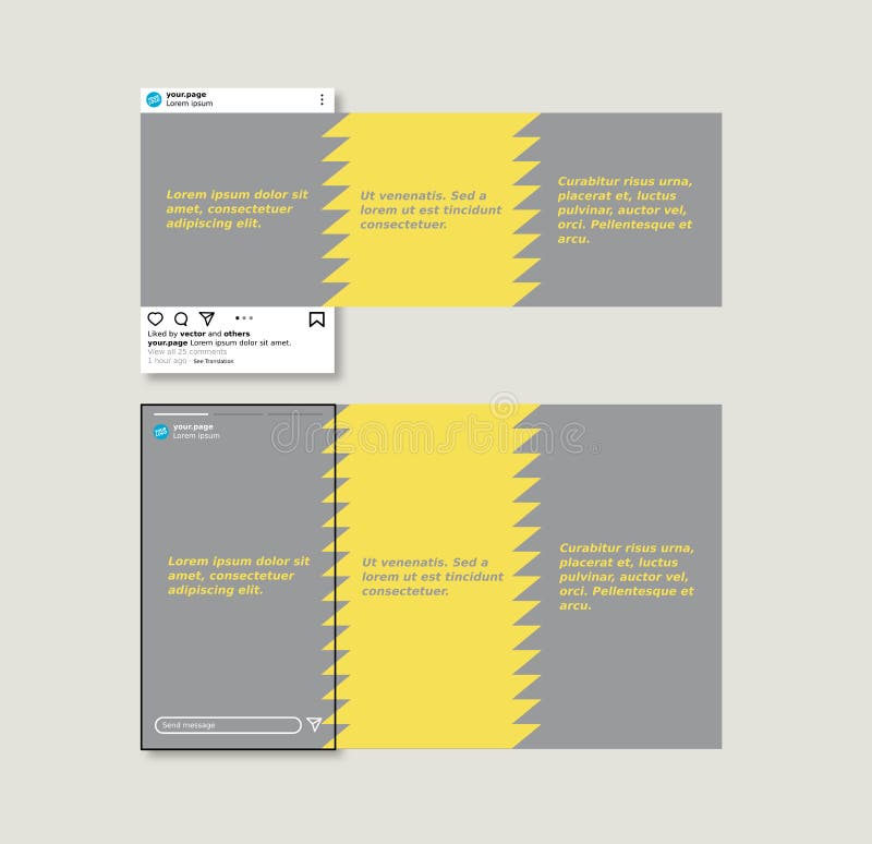 Illuminating and Ultimate Gray Post Template Stock Illustration ...