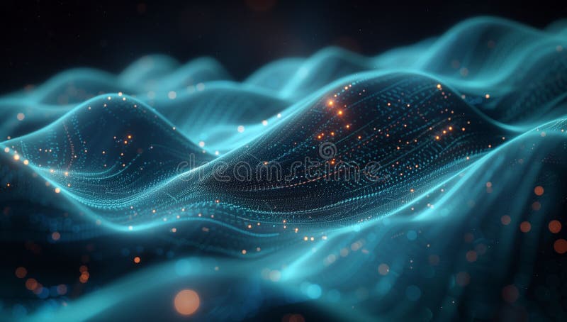 Illuminating Wave of Light stock illustration. Illustration of ...
